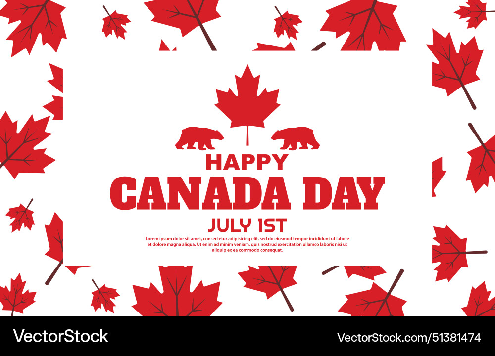 Happy canada day background Royalty Free Vector Image