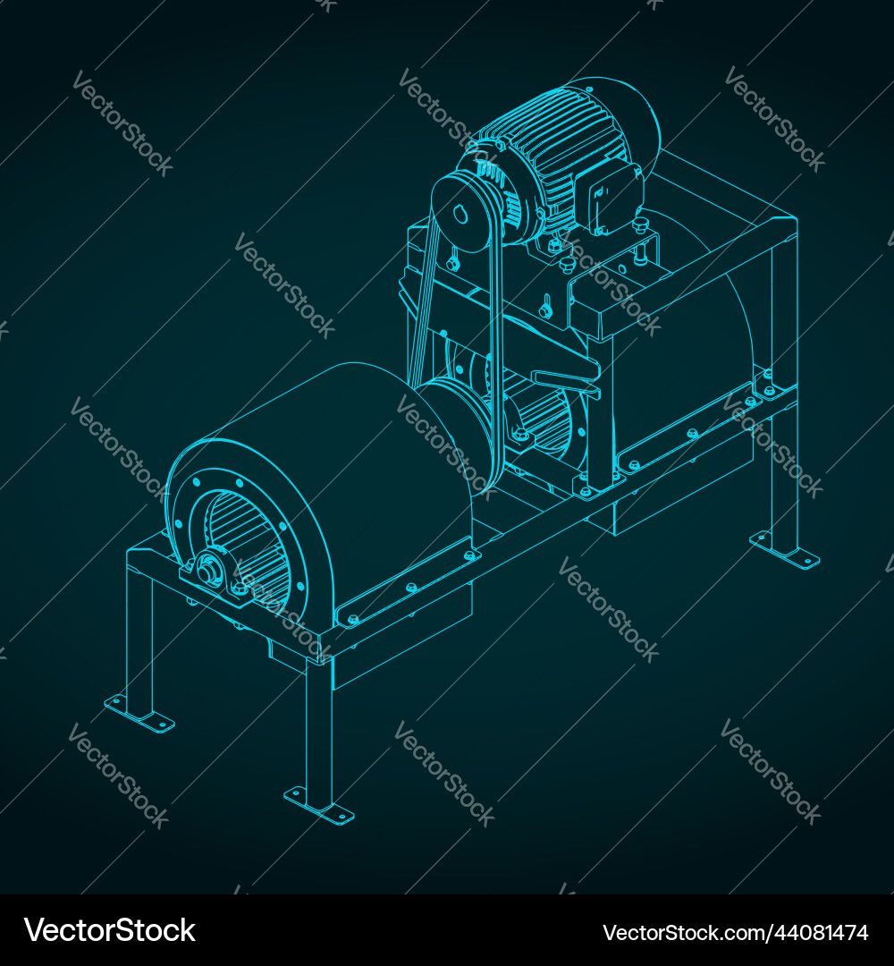Industrial centrifugal air blower Royalty Free Vector Image