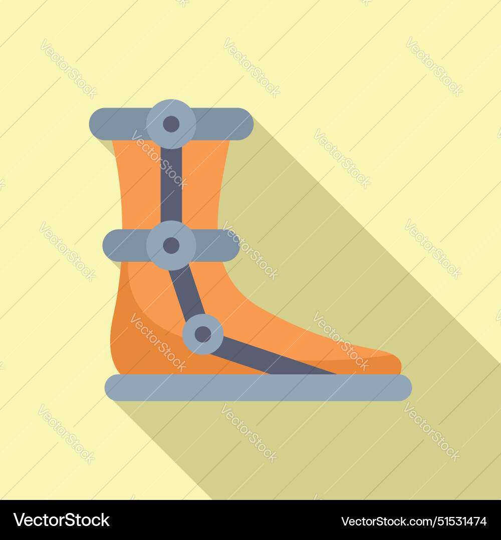 Orthopedic boot for foot injury Royalty Free Vector Image
