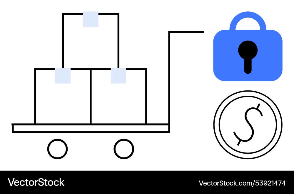 Security and safety in shipping logistics Vector Image
