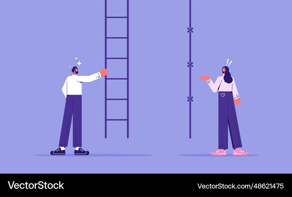 Business discrimination or gender gap concept Vector Image