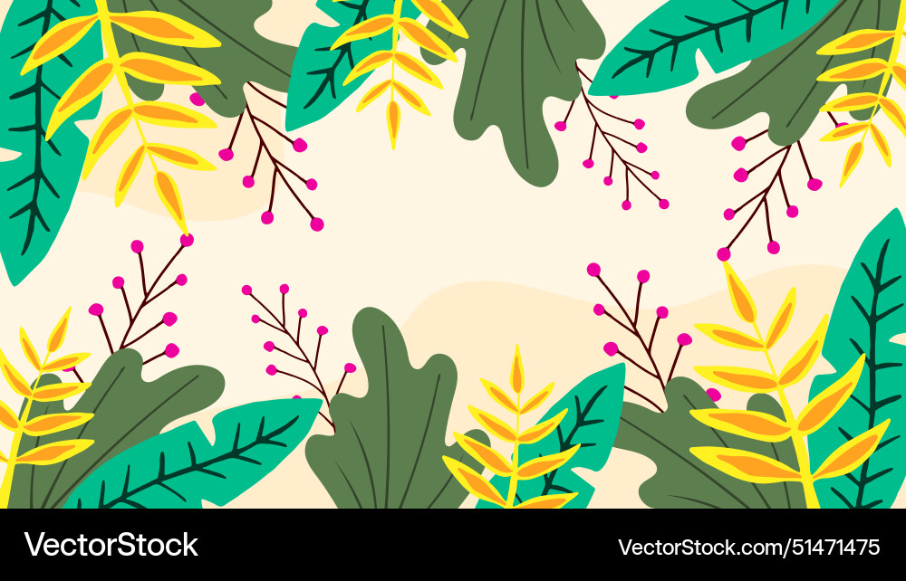 Colorful colourful flat floral spring background Vector Image