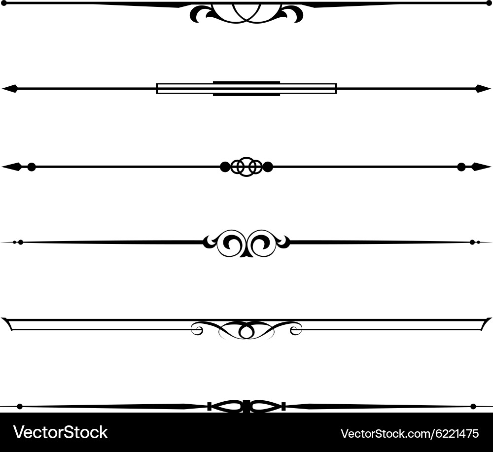 Decorative elements border and page rules Vector Image