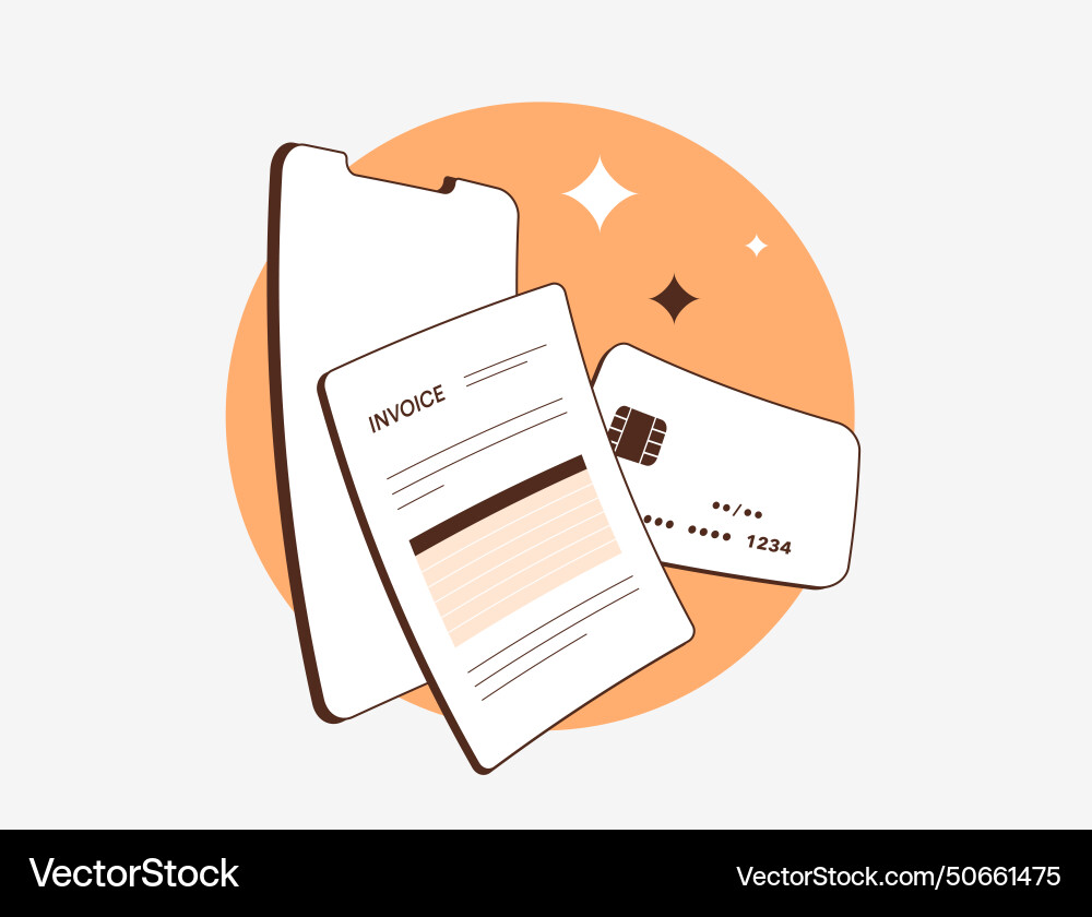 Electronic invoicing digital financial Royalty Free Vector Electronic invoicing digital financial Royalty Free Vector