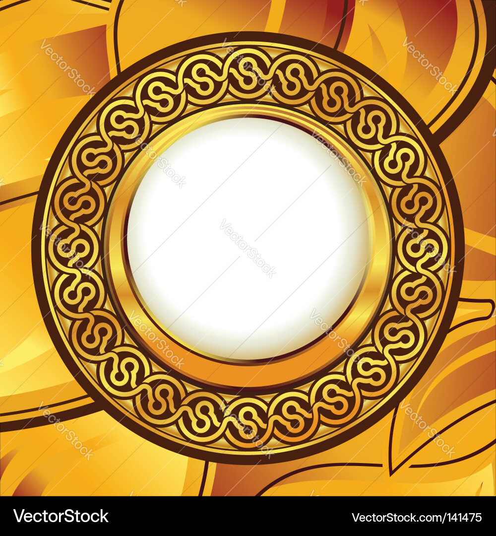 Gold vintage frame Royalty Free Vector Image - VectorStock