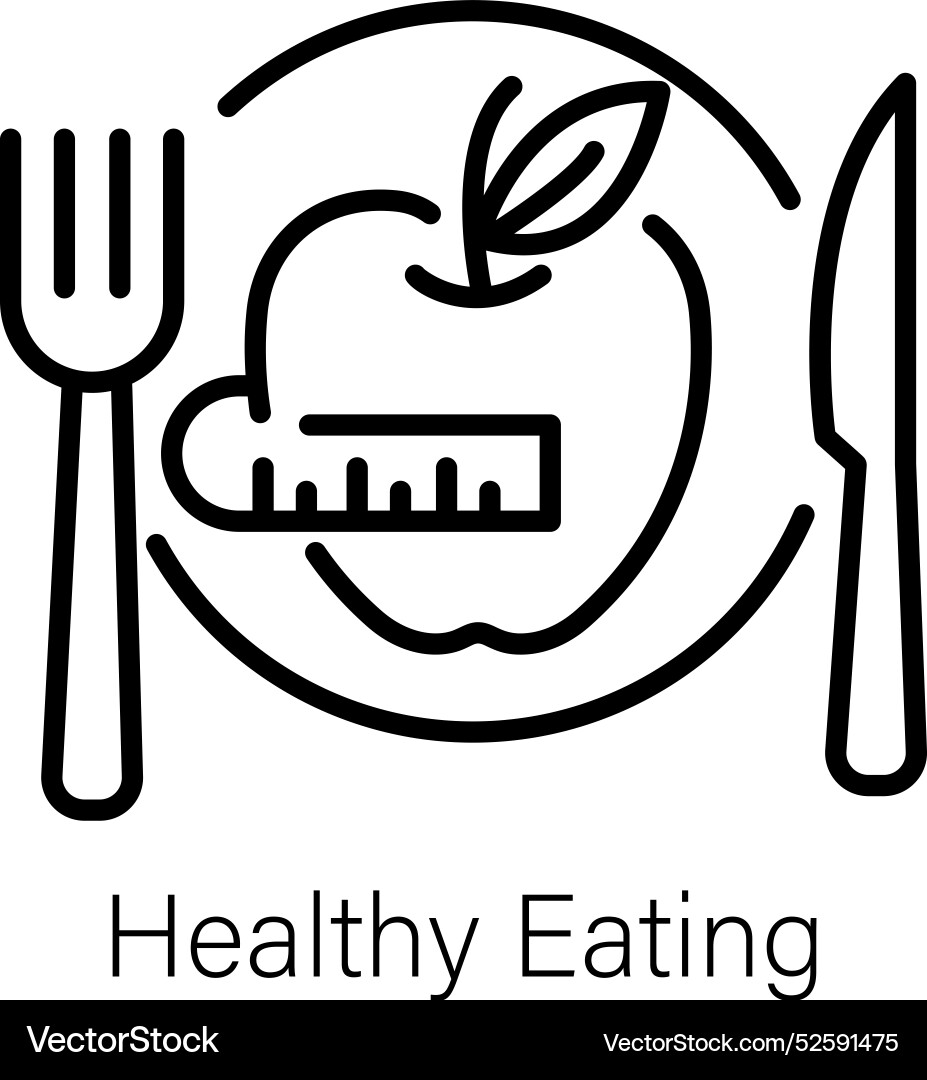 Healthy eating Royalty Free Vector Image - VectorStock