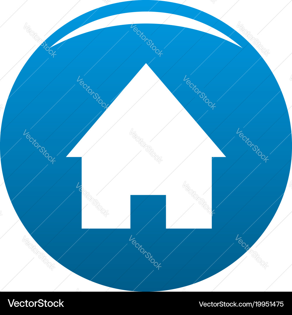 Home icon blue Royalty Free Vector Image - VectorStock