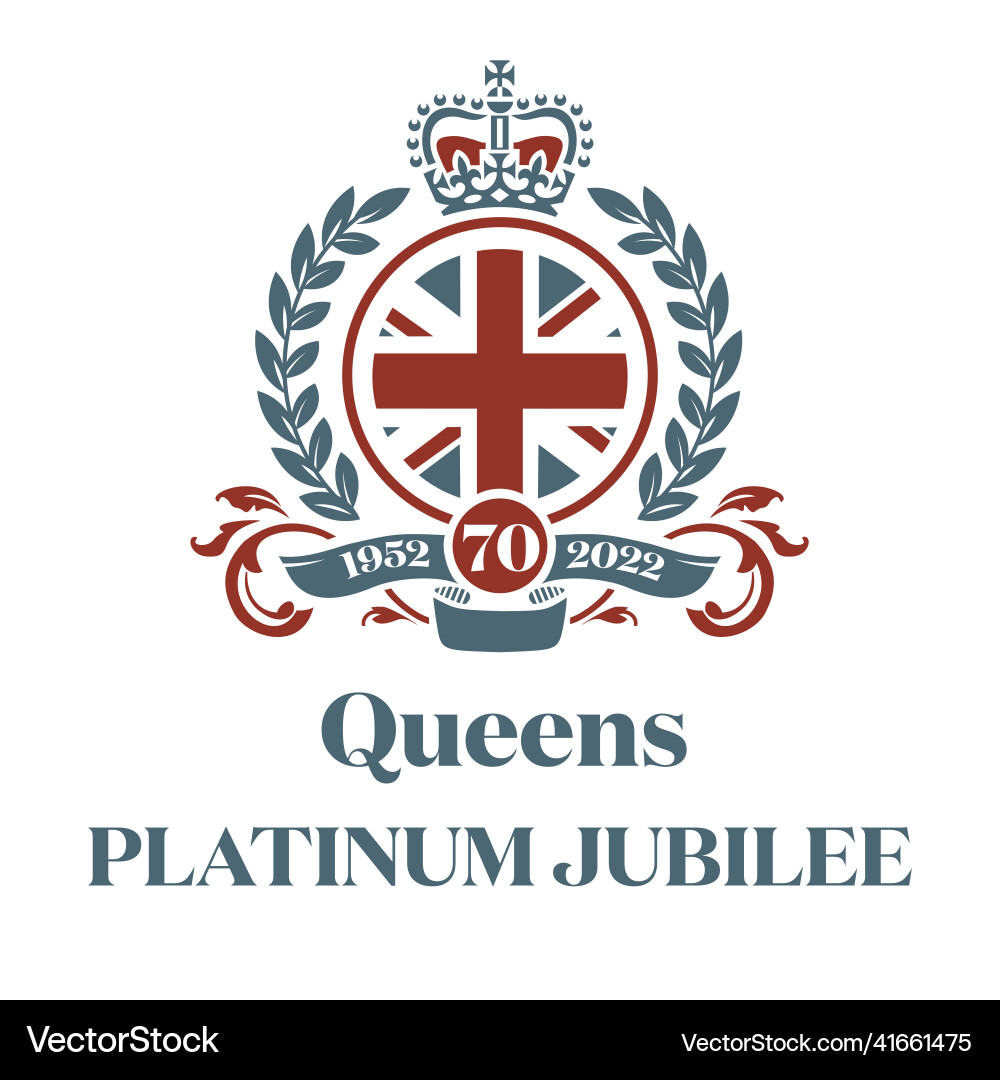 Queens platinum jubilee 1952 - 2022 Royalty Free Vector