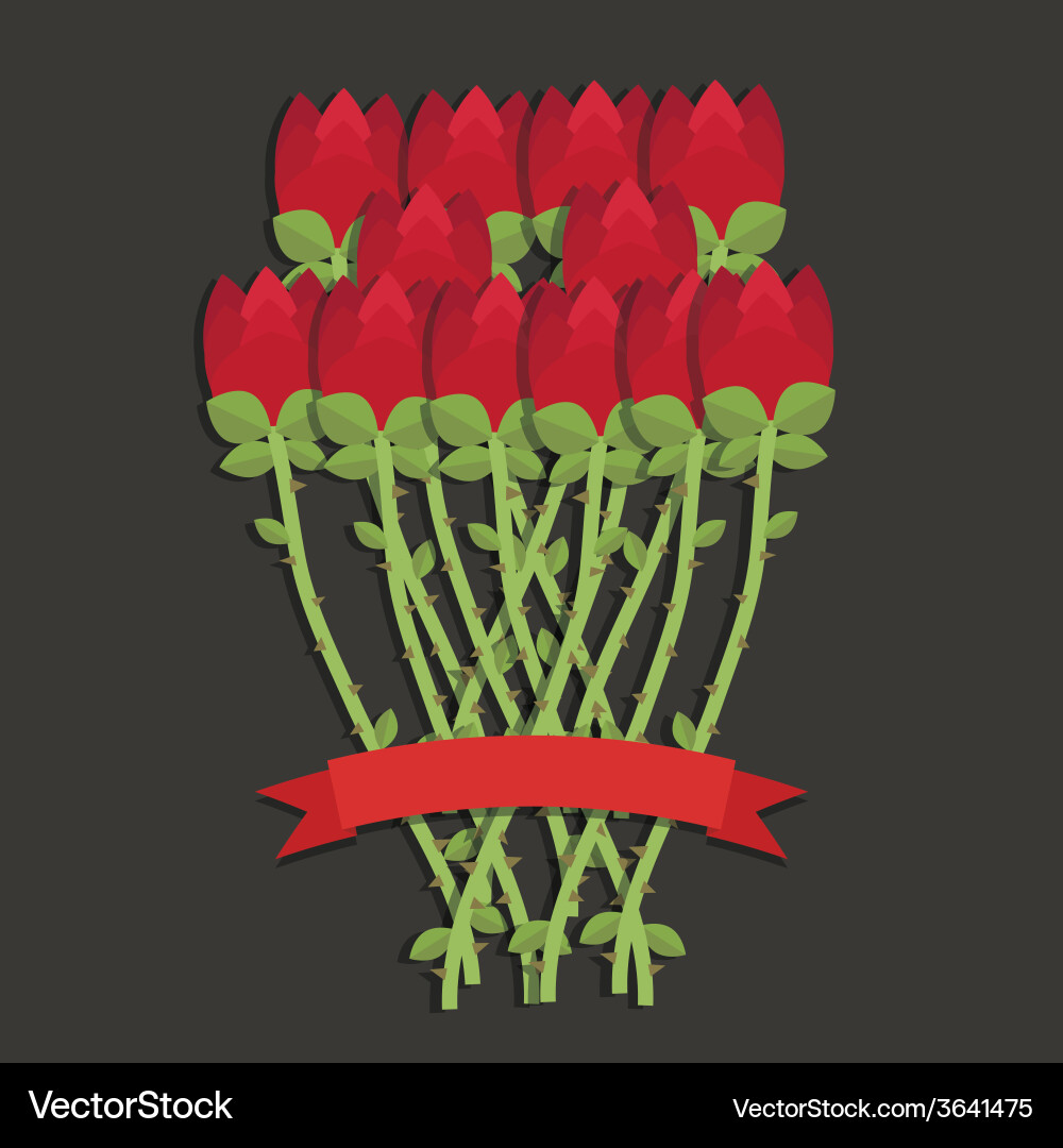 Red roses Royalty Free Vector Image - VectorStock