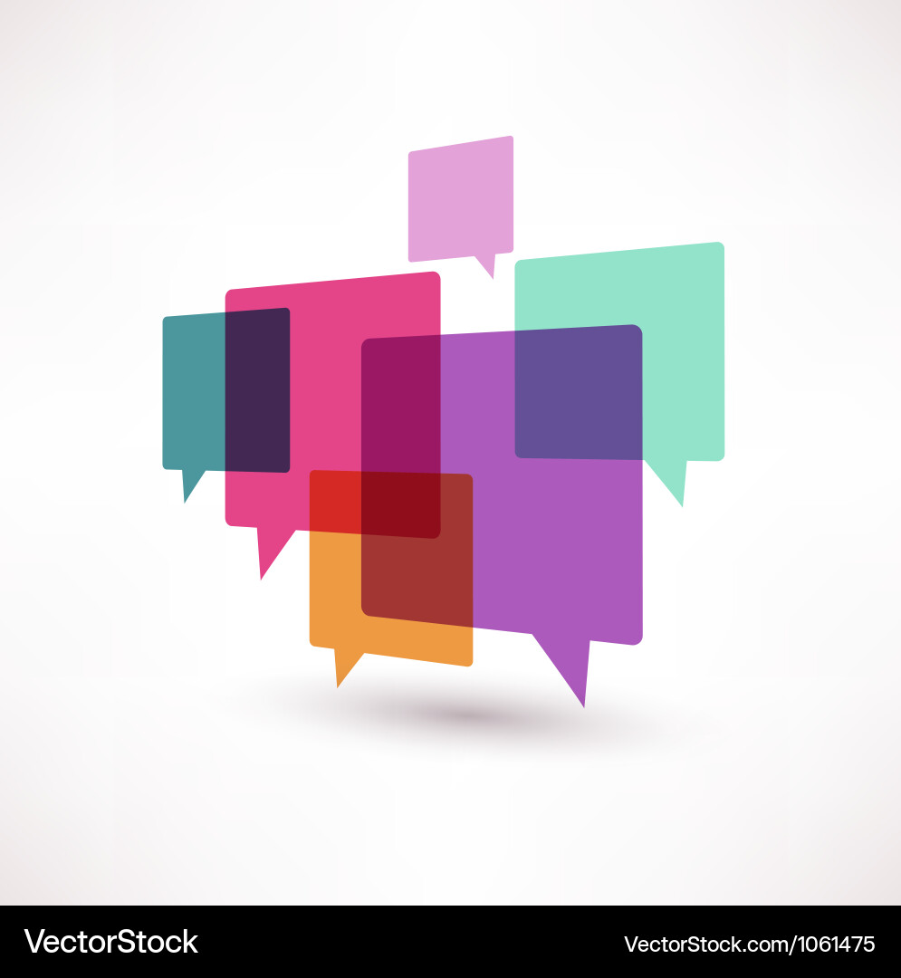 Speech Bubbles - Cloud Concept Royalty Free Vector Image