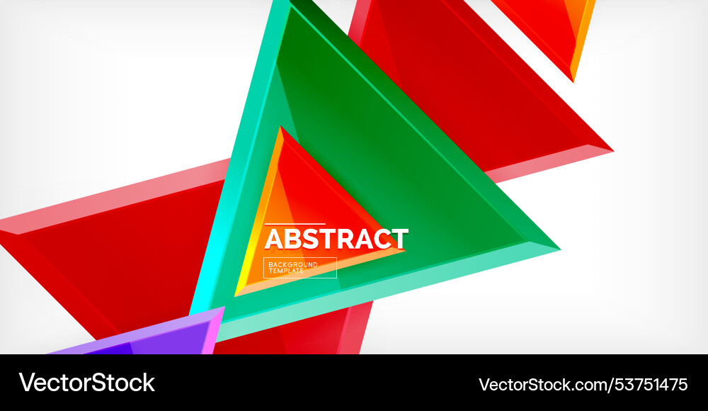 Triangle glass shapes geometric abstract Vector Image
