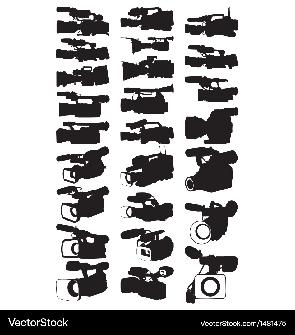 Video cameras Royalty Free Vector Image - VectorStock