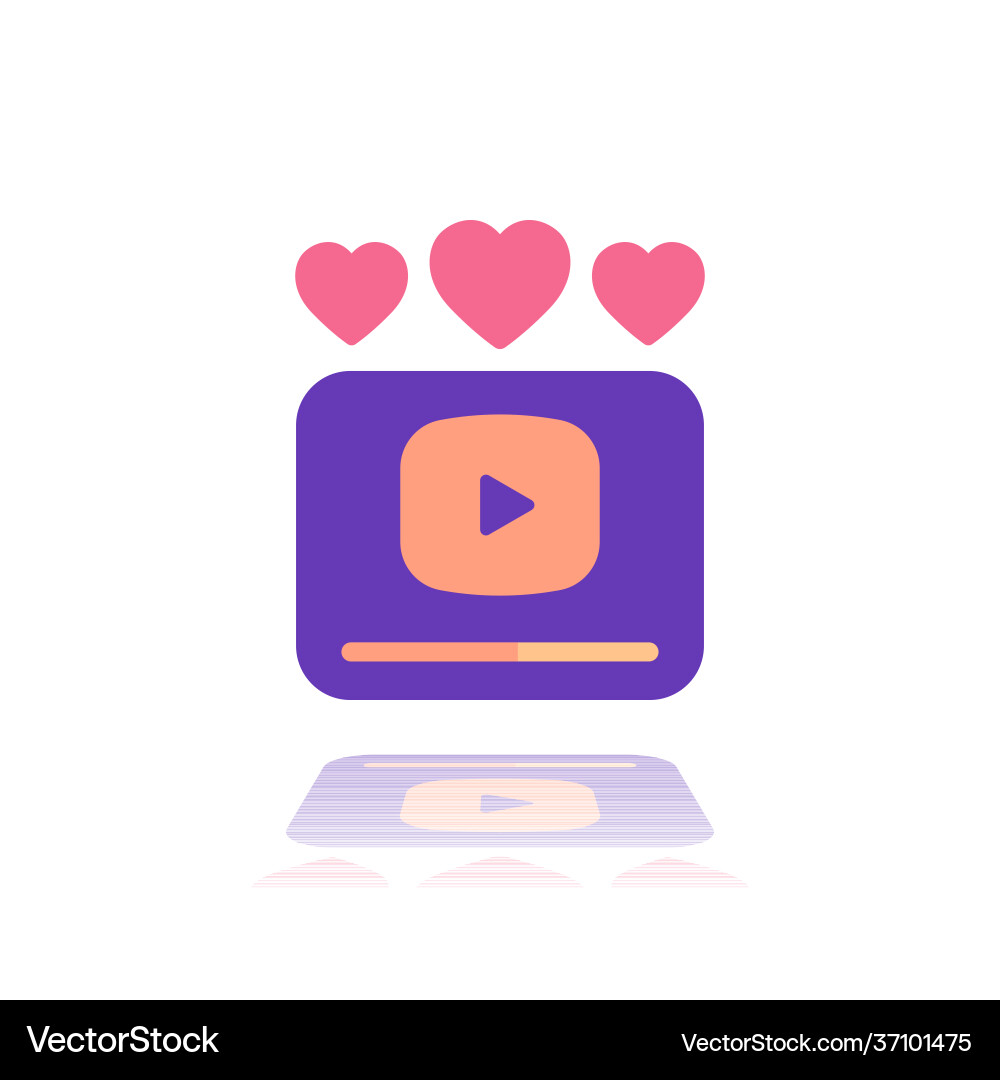 Viral video and social media icon Royalty Free Vector Image