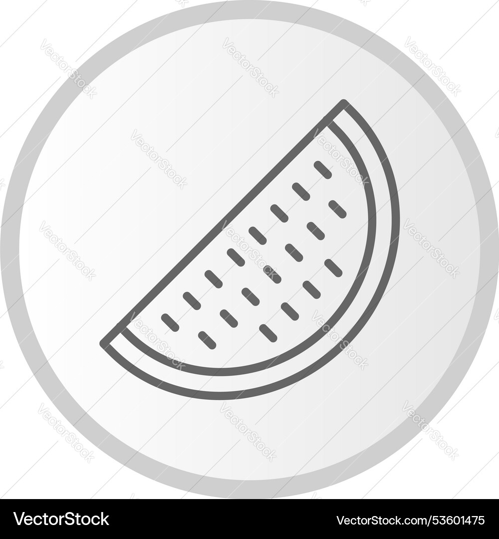 Water melon line circle grey icon Royalty Free Vector Image