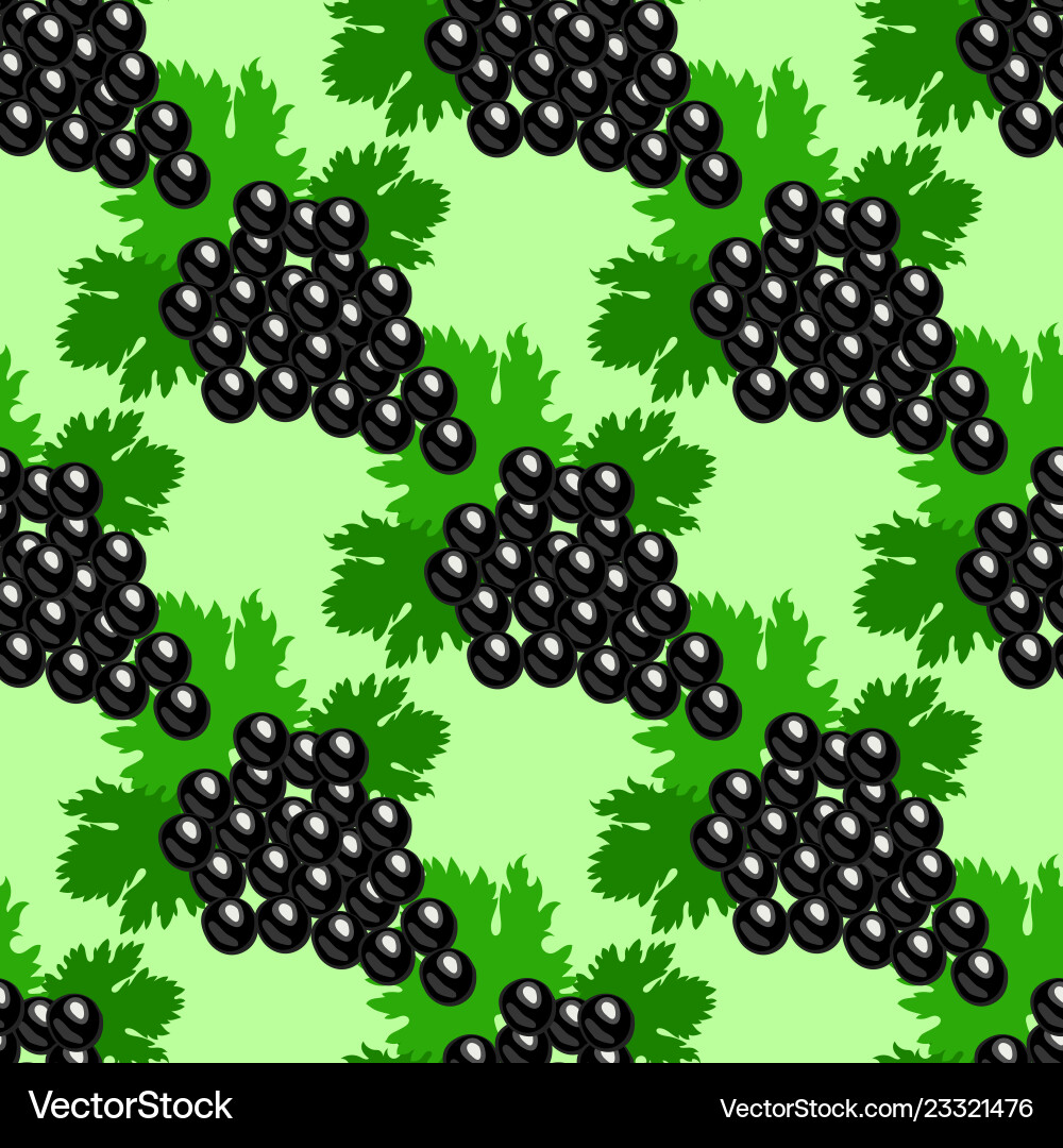 Bunch of grapes seamless pattern Royalty Free Vector Image