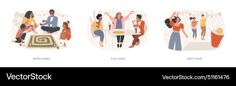 Leisure time spending isolated concept Royalty Free Vector