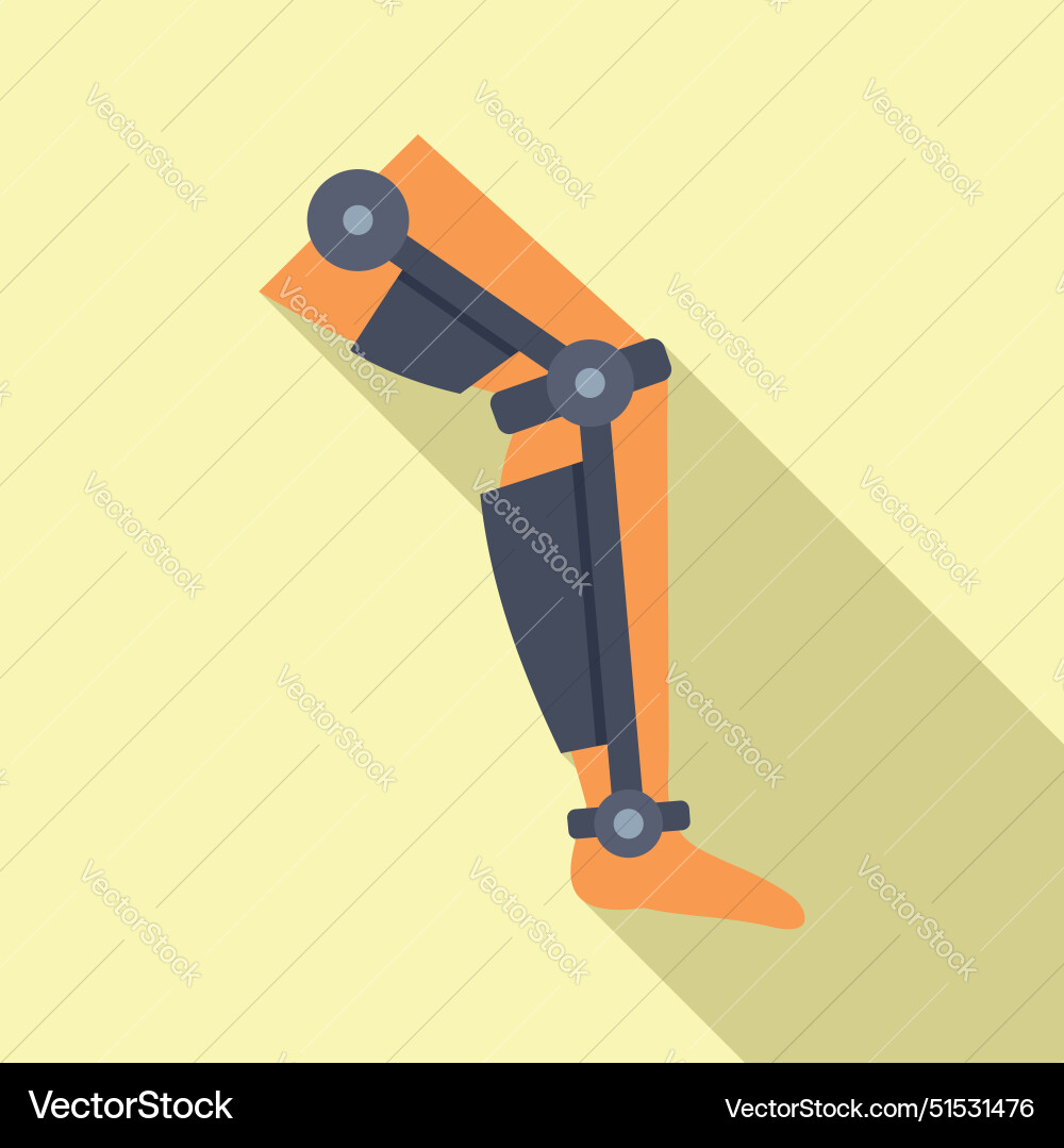 Modern exoskeleton prosthetic leg for support Vector Image