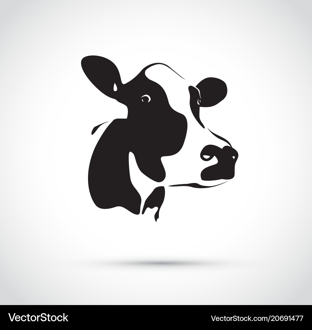 Abstract black cow head Royalty Free Vector Image