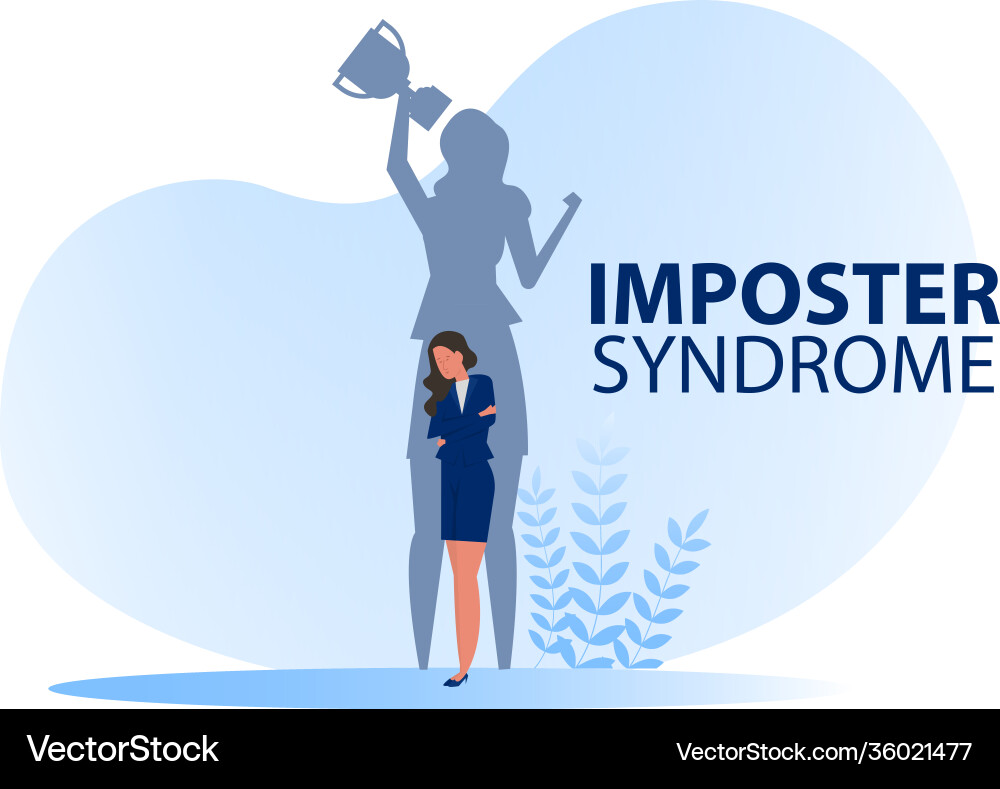 Anxiety and Imposter Syndrome Royalty Free Vector Image