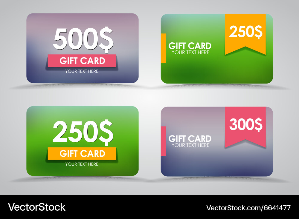 Design gift cards Royalty Free Vector Image - VectorStock