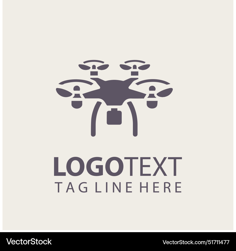 Drone tech logo Royalty Free Vector Image - VectorStock