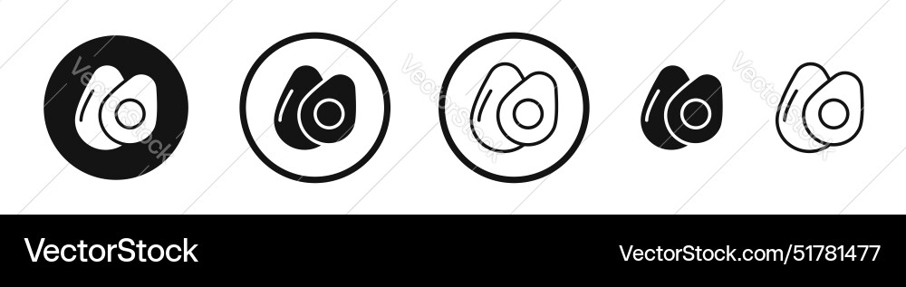 Egg icon set eggshell symbol boiled eggs sign Vector Image