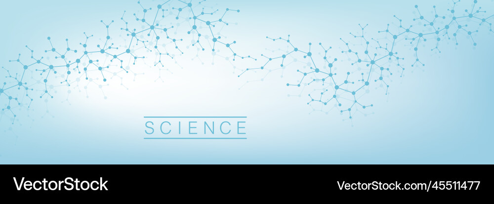 Molecular abstract structure and genetic Vector Image