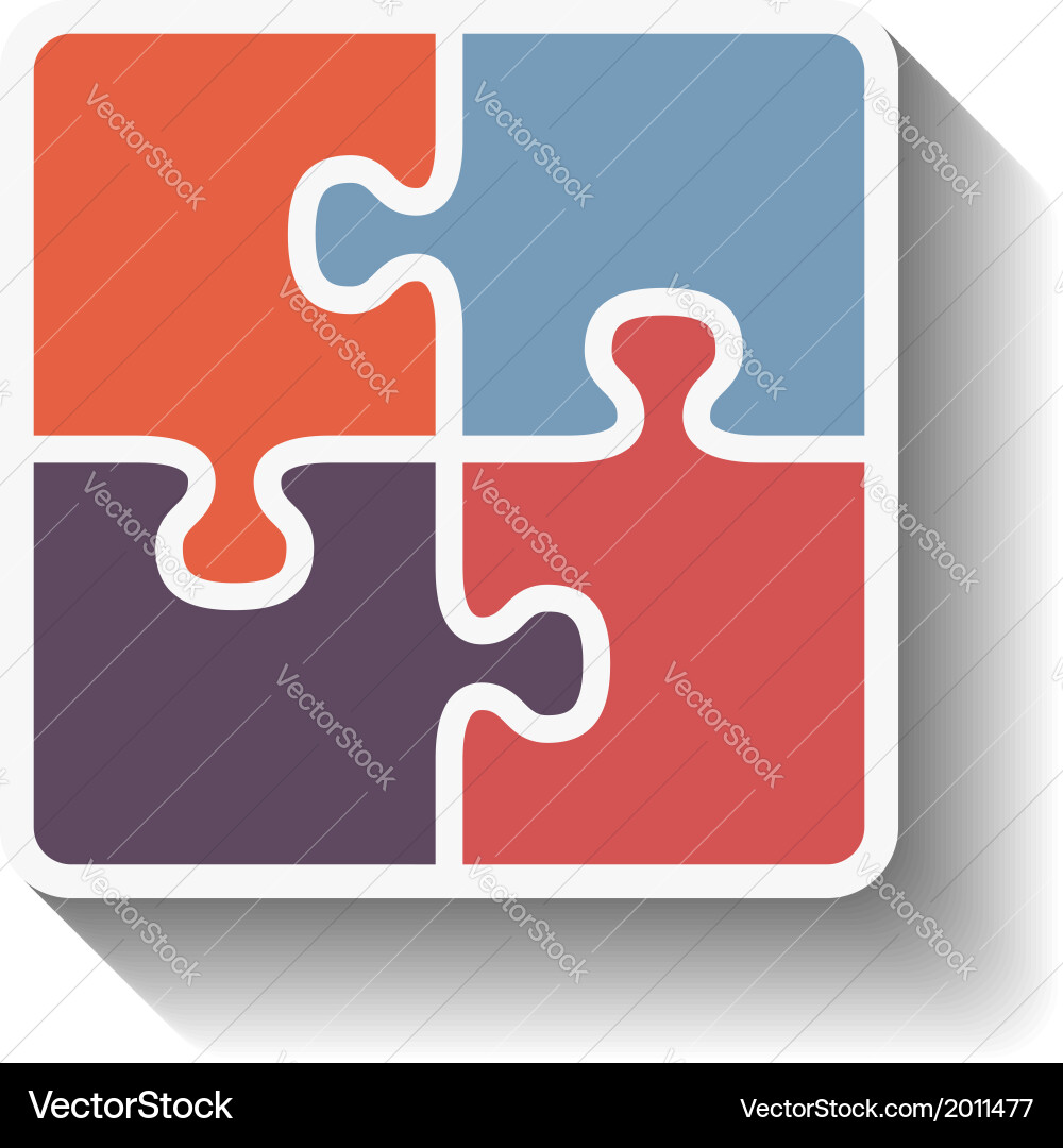 Puzzle square Royalty Free Vector Image - VectorStock
