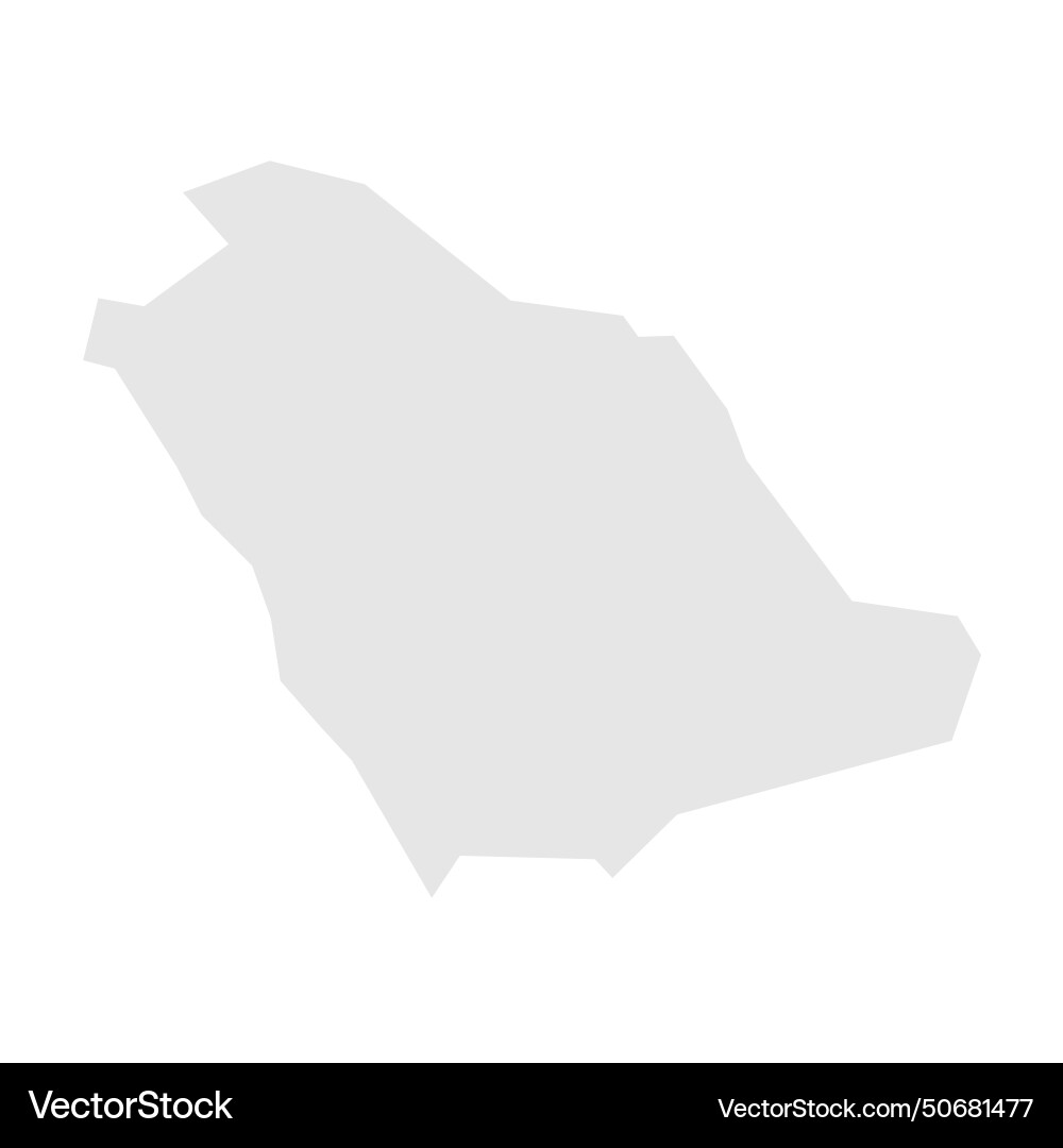 Saudi arabia simplified map Royalty Free Vector Image