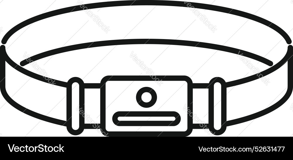 Smart belt buckle showing futuristic technology Vector Image