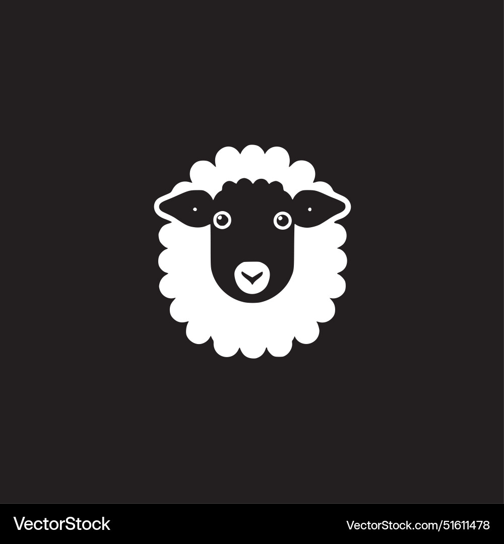 Sheep - black and white isolated icon Royalty Free Vector