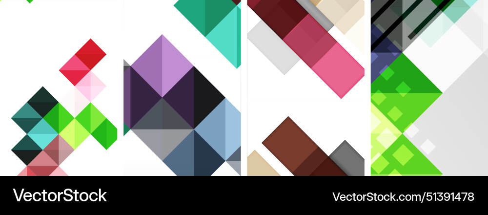 Square abstract poster set Royalty Free Vector Image