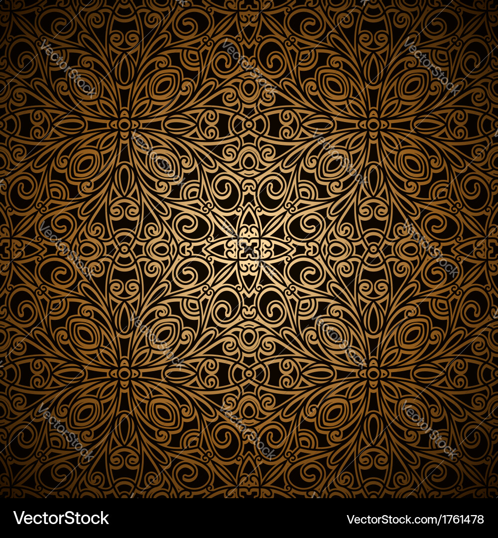 Vintage gold pattern Royalty Free Vector Image