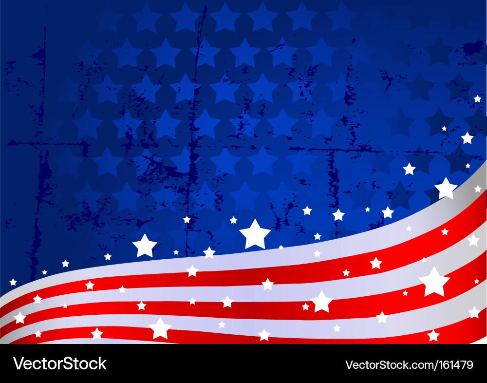 American flag background Royalty Free Vector Image