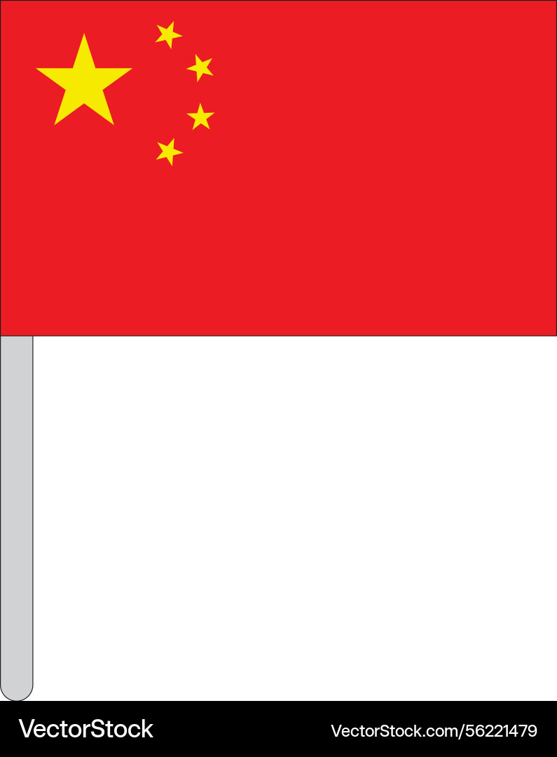 China flag icon Royalty Free Vector Image - VectorStock