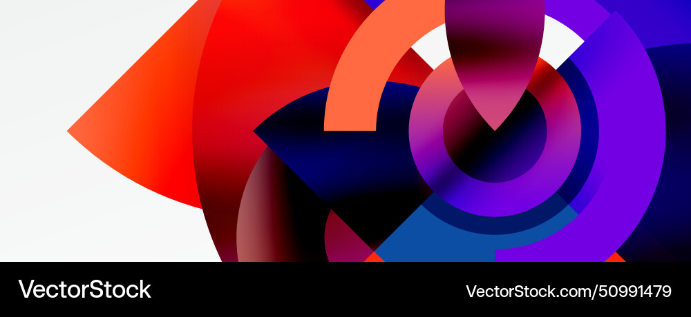 Colorful abstract background with circles Vector Image