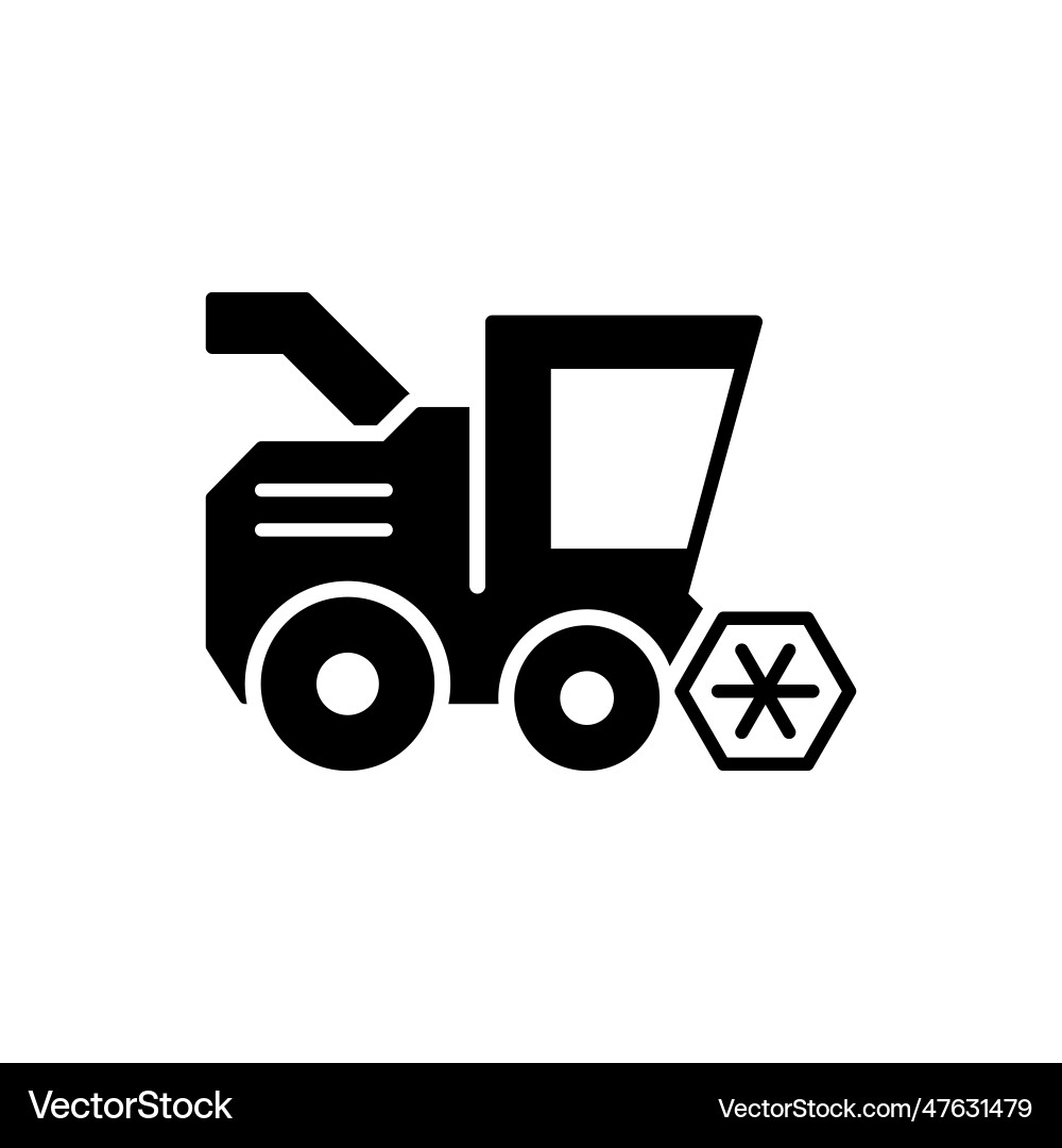 Combine harvester black icon on white background Vector Image
