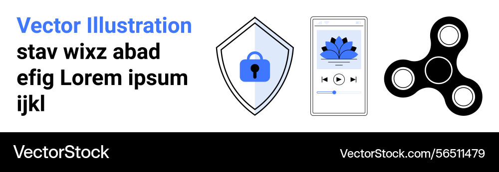 Digital security mobile app interface and stress Vector Image