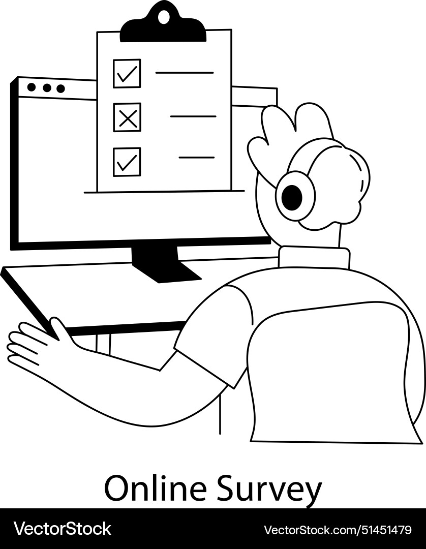 Online survey Royalty Free Vector Image - VectorStock