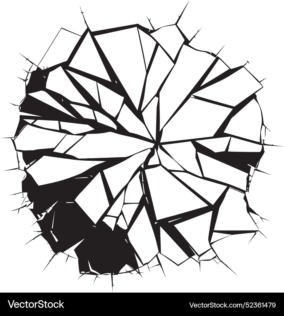 Pixelated symphony broken glass pixel artglass Vector Image