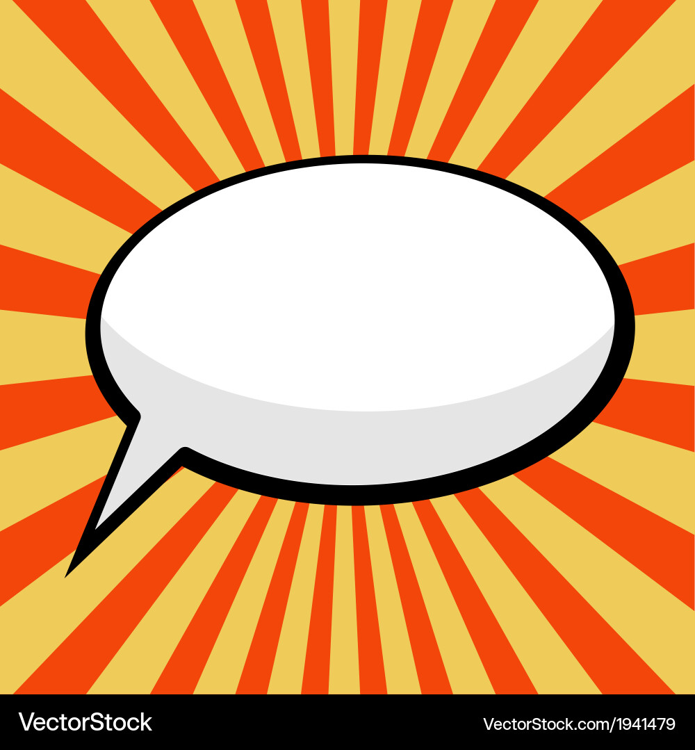 Pop art comic speech bubble Royalty Free Vector Image