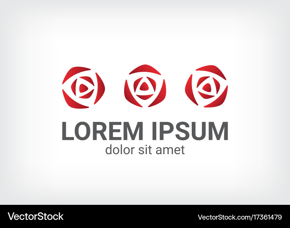 Rose logo Royalty Free Vector Image - VectorStock