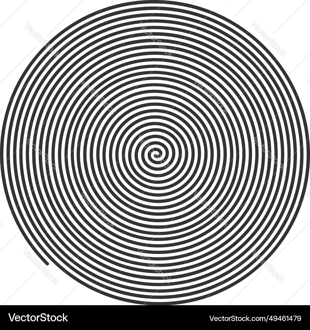 Spiral concentric circle Royalty Free Vector Image