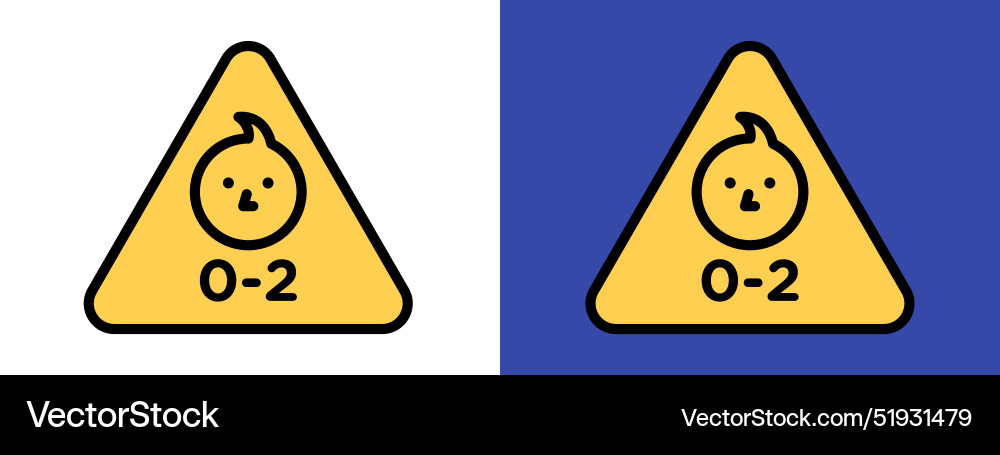 Warning about age restriction specifying not Vector Image
