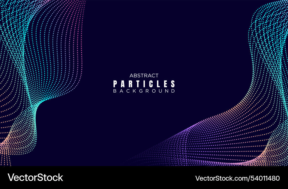 Abstract dot flowing line waves smooth curves Vector Image