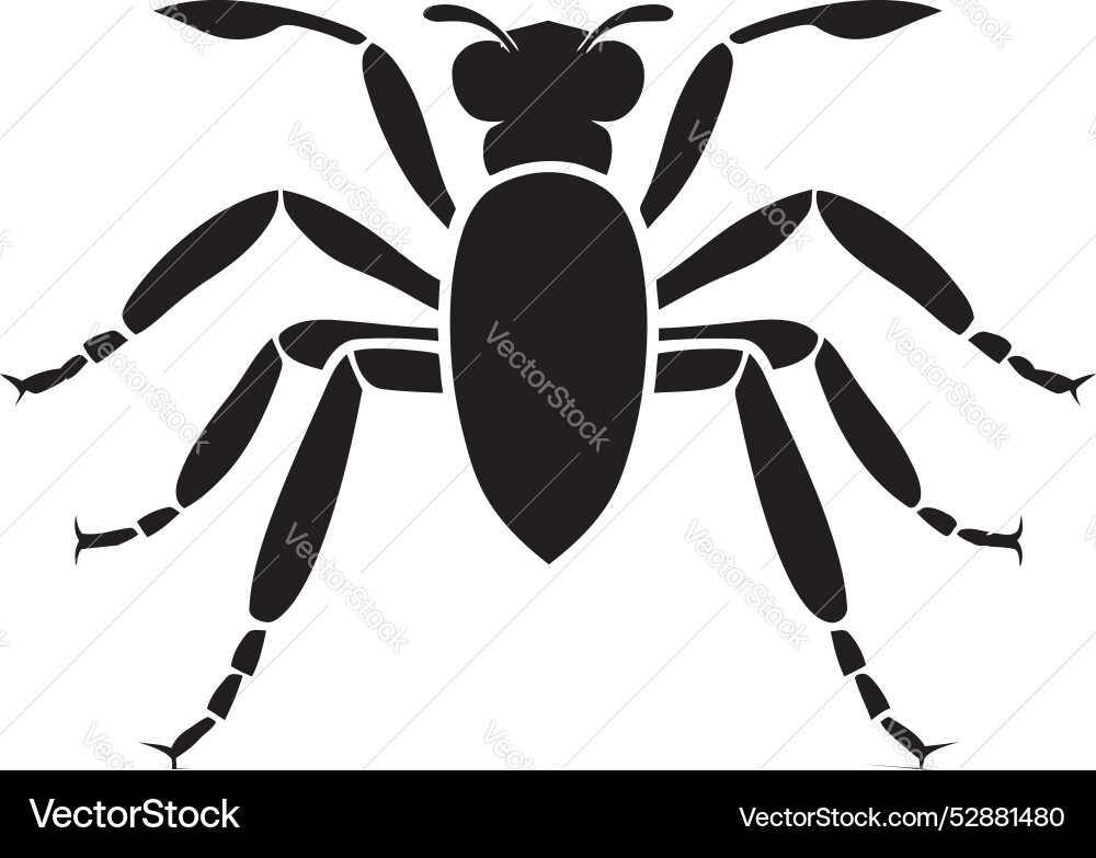 Artistic precision black ant symbol Royalty Free Vector