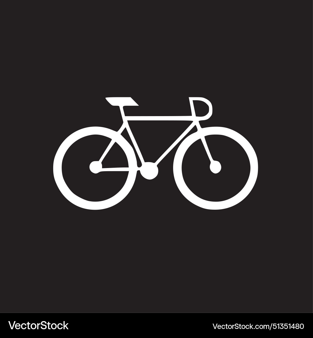 Bike - black and white isolated icon Royalty Free Vector