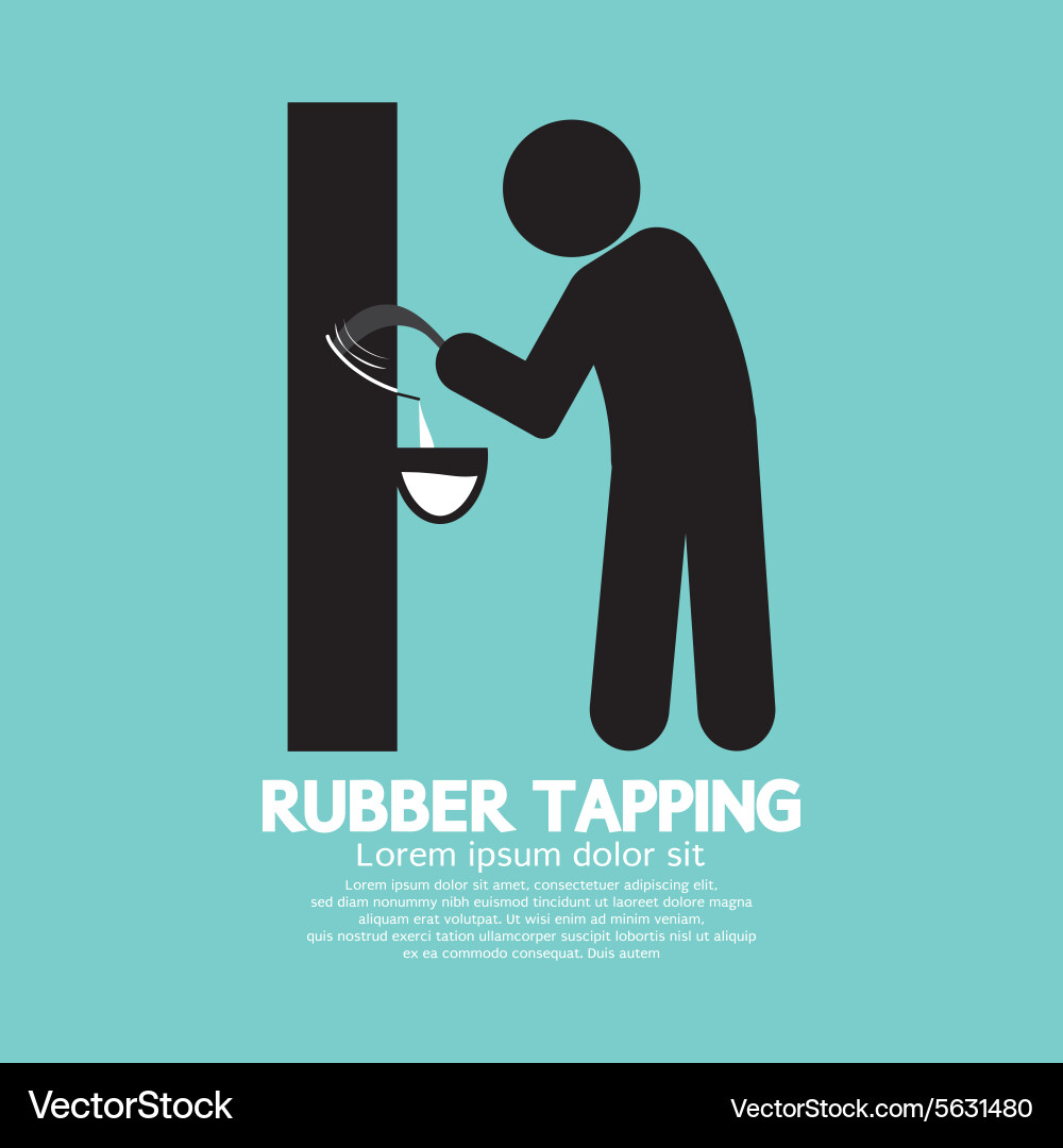 Black symbol rubber tapping Royalty Free Vector Image