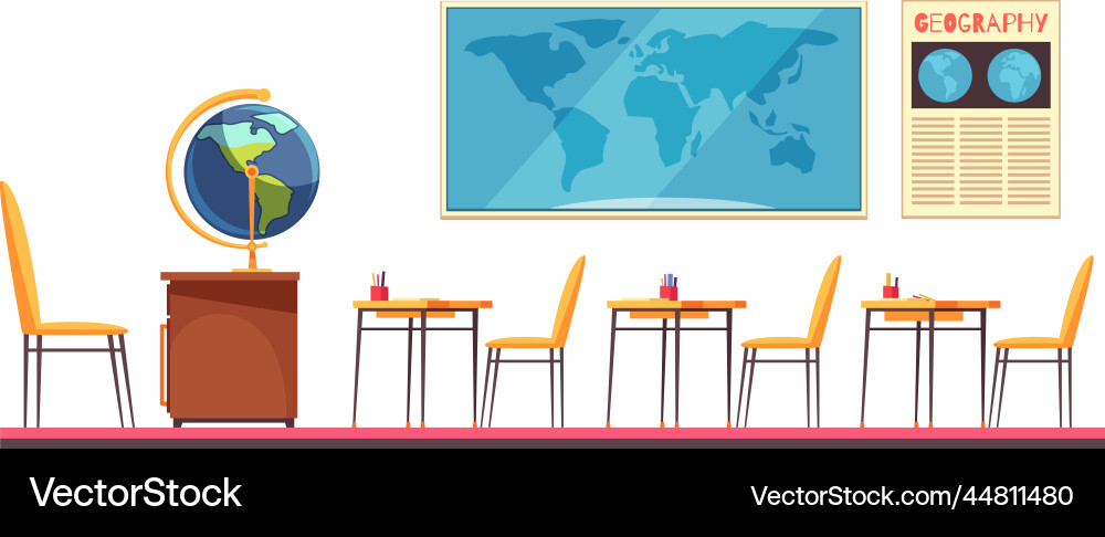 Cartoon school classroom Royalty Free Vector Image