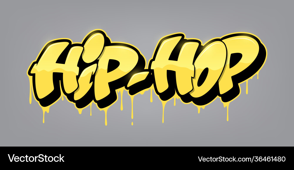 Hip hop font in graffiti style Royalty Free Vector Image